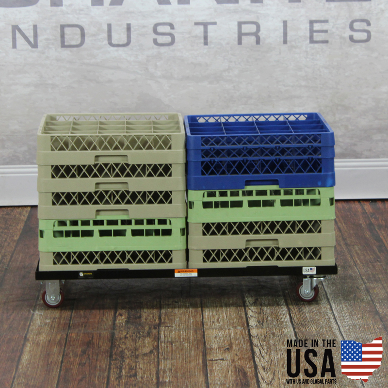 American Cart Glassware and Dishware Rack Dolly – 2 stack capacity ...