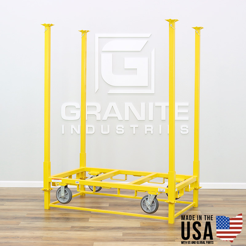 American Cart Warehouse Rack with 72 in legs and 8 in casters – Granite ...