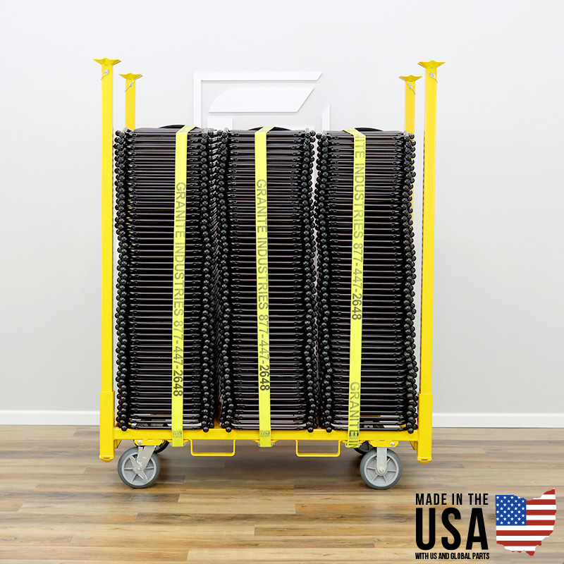 American Cart Warehouse Rack with 72 in legs and 8 in casters – Granite ...