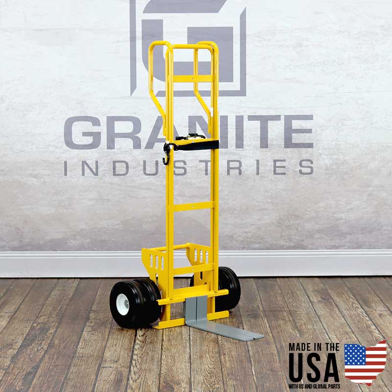 American Cart Tall Fork Hand Truck with Looped Handles – Dual Wheel ...