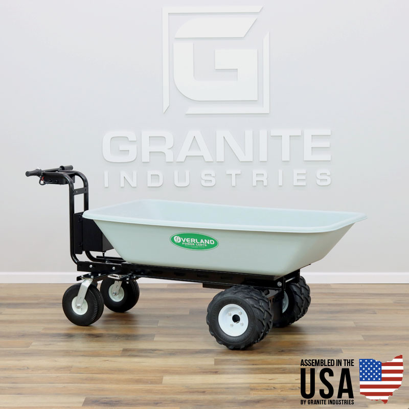 Overland Electric Powered Wagon – 9 Cu. Ft. Hopper – Granite Online Store