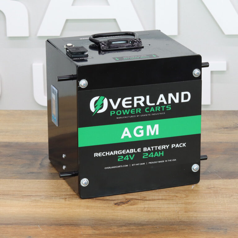 Overland 24V 22/24AH AGM Battery Pack with 30A Breaker – Handle Mount ...