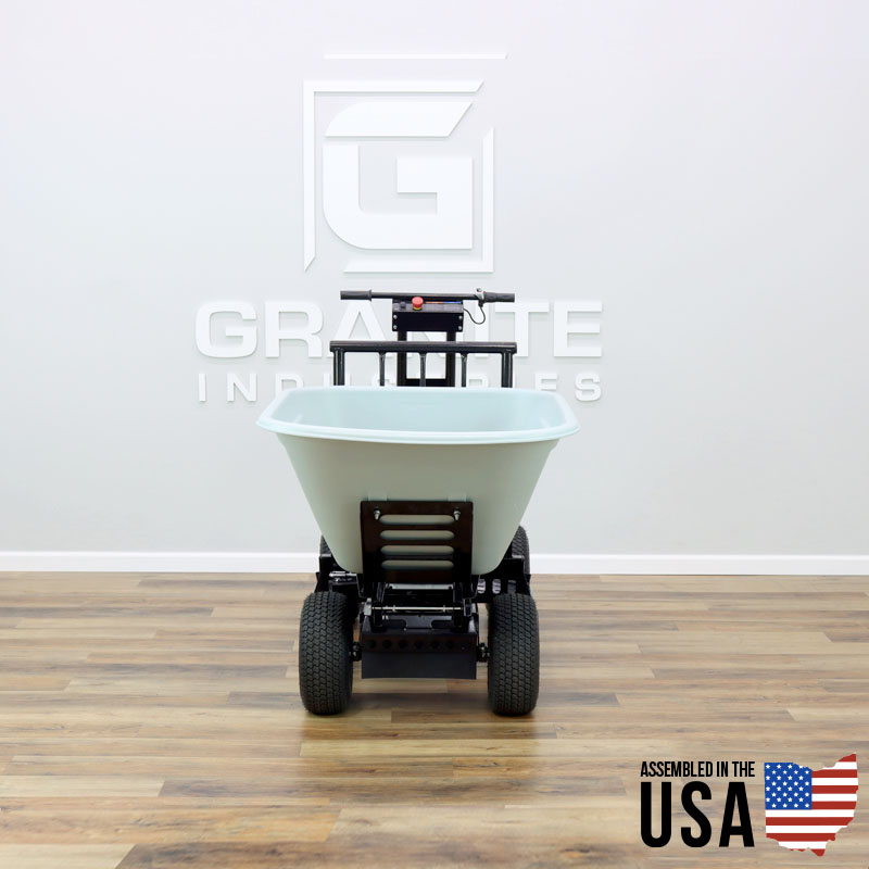 Overland Electric Powered Ride On Wheelbarrow with 10 Cu. Ft. Hopper ...