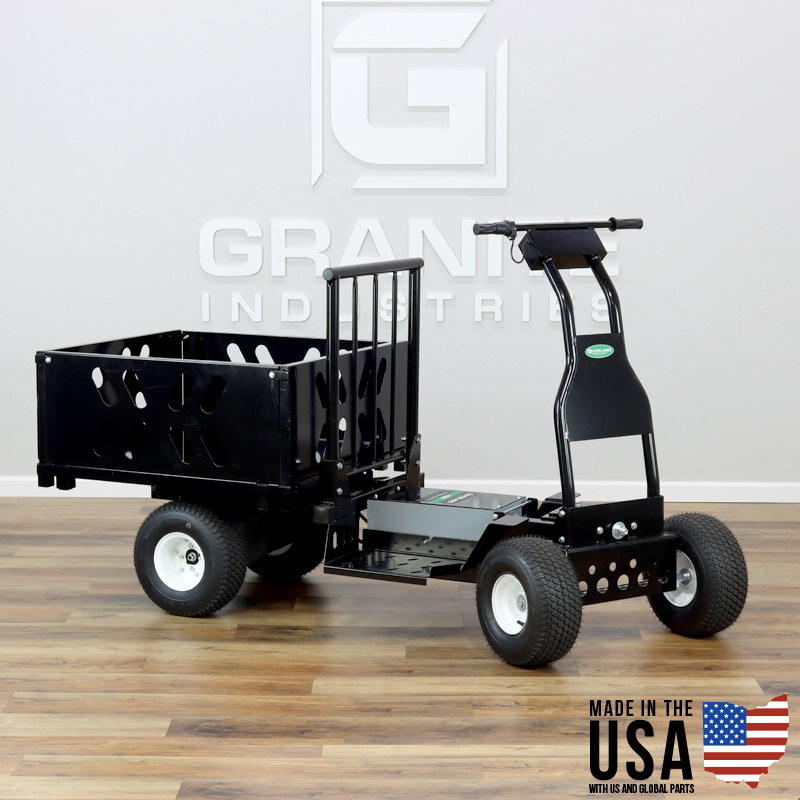 Overland Electric Powered Ride On Cart with 10 cu. ft. Utility Hopper ...